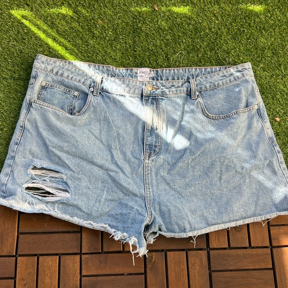 Princess Polly | Shorts | Princess Polly Plus Size 2 Ripped Light Blue ...